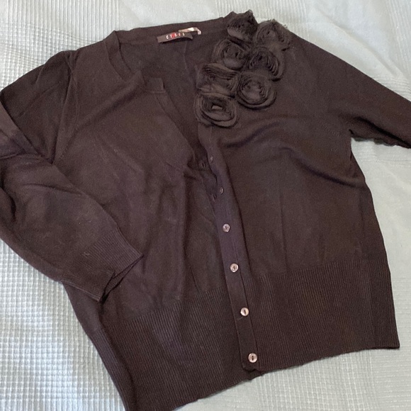 Cyrus | Sweaters | Rosette Detailed Cardigan | Poshmark